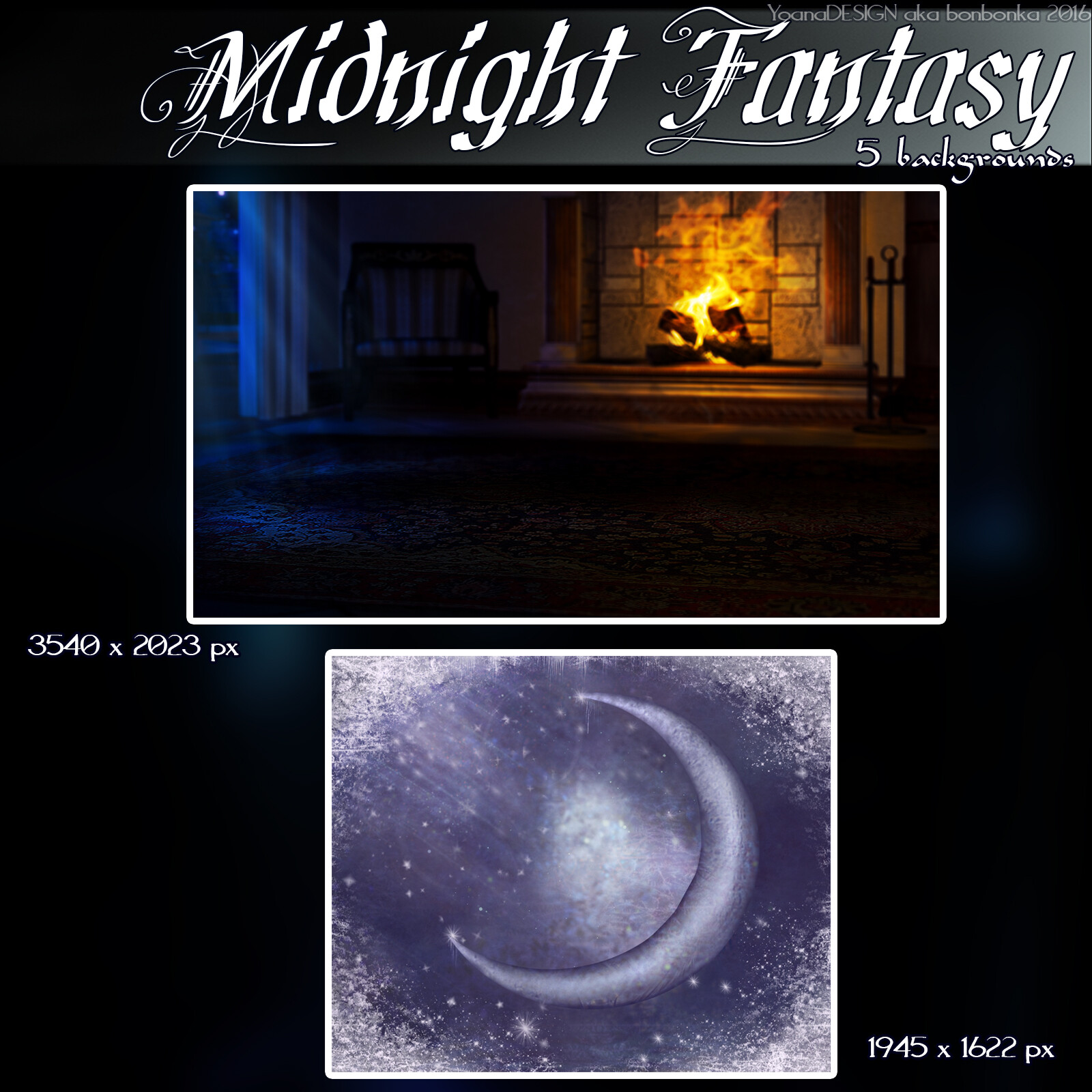 ArtStation - Midnight Fantasy Places - 5 Stock Backgrounds Pack | Artworks