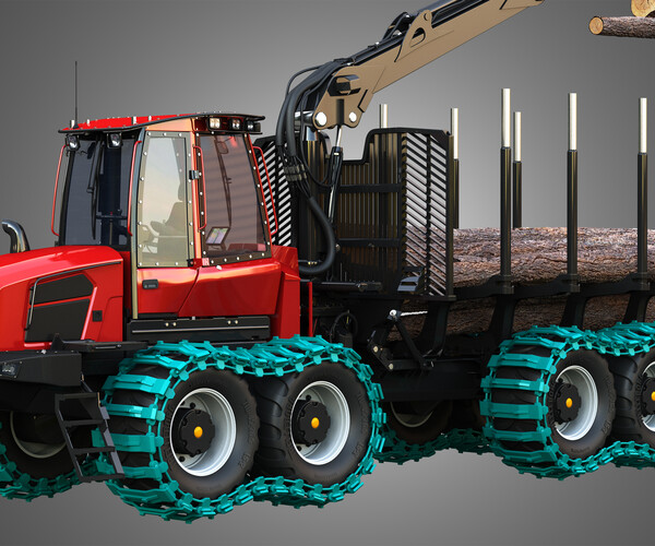 ArtStation - Komatsu 875 Forwarder 3D model | Resources