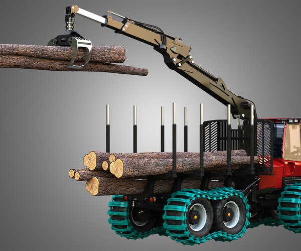 ArtStation - Komatsu 875 Forwarder 3D model | Resources