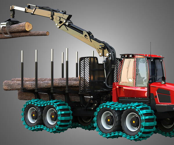 ArtStation - Komatsu 875 Forwarder 3D model | Resources