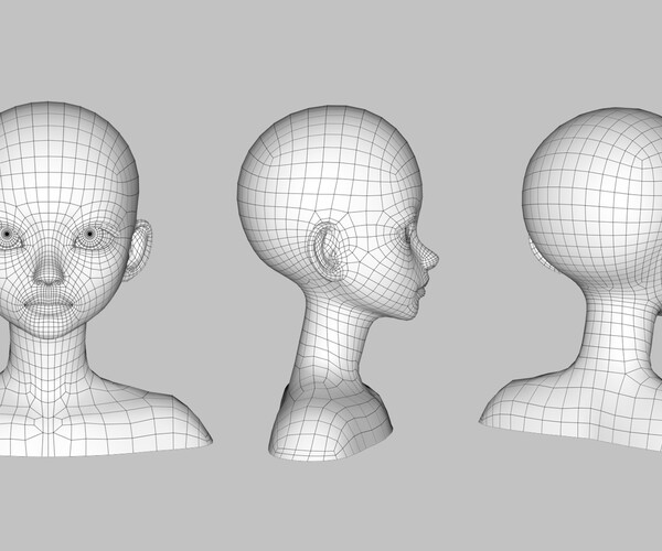 ArtStation - Female Head baseModel | Resources