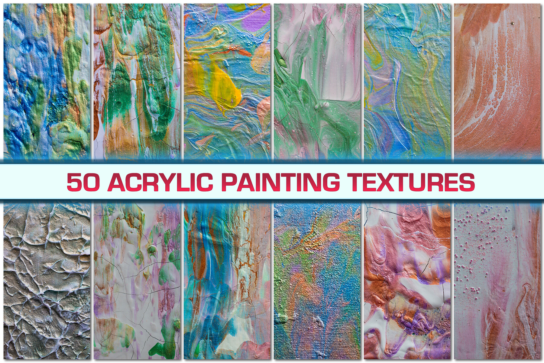 ArtStation - 50 Acrylic Painting Textures, Handmade backgrounds ...