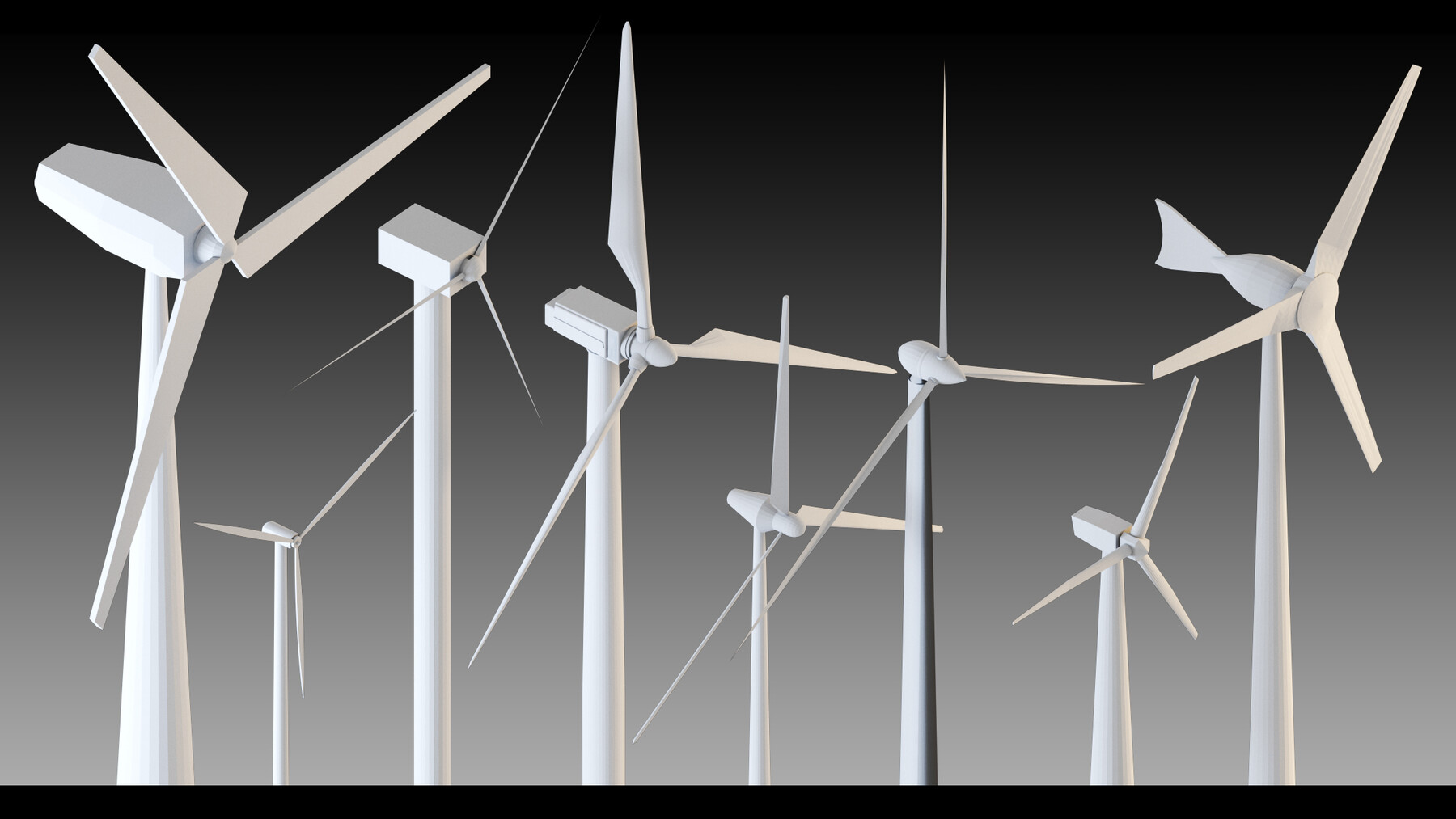 ArtStation - 32 Wind Turbines- High detail 3d models | Resources