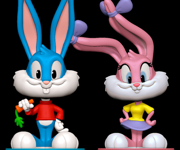 ArtStation - Buster Bunny and Babs Bunny - Tiny Toon Adventures 3D ...