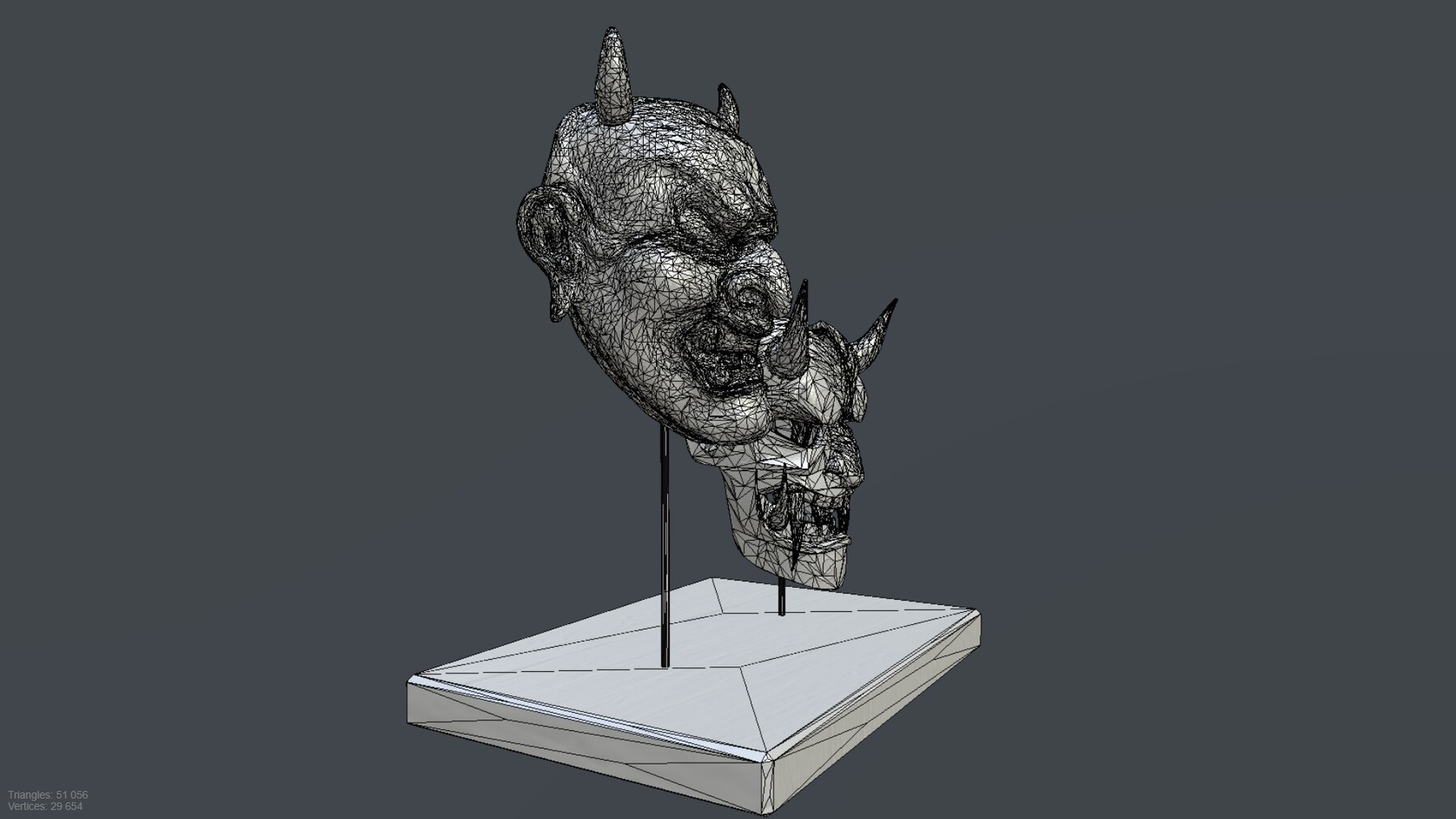 ArtStation - JAPANESE DEMONS MASKS low-poly PBR | Game Assets