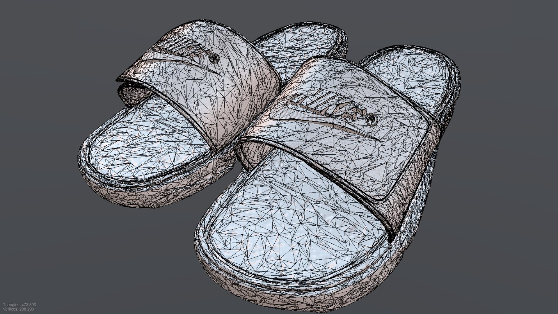 ArtStation - NIKE FASHION SLIPPER-SHOES low-poly PBR | Game Assets