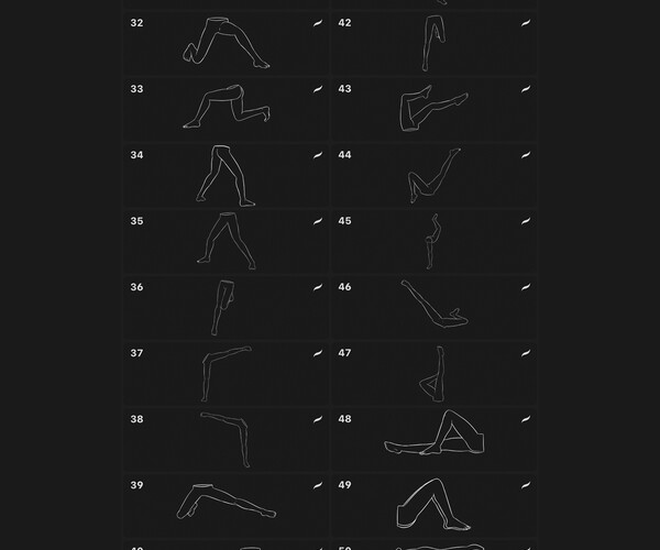 ArtStation - Male and Female Legs Stamps for Procreate | Brushes