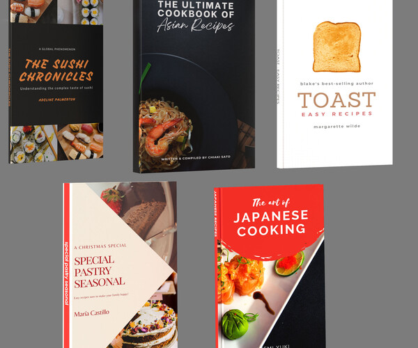 ArtStation - Set of Kitchen Books 07 | Resources