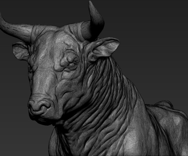 ArtStation - Bull Realistic Sculpt | Resources