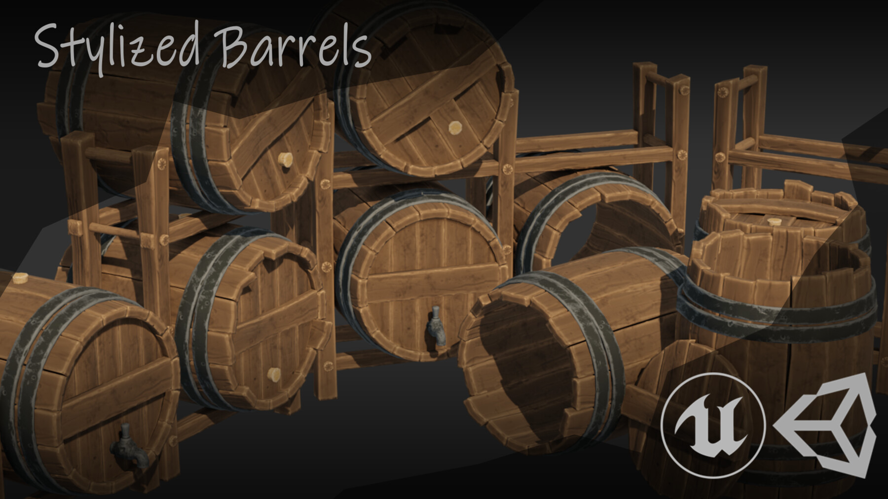 ArtStation - Stylized Barrels and Racking Bundle | Game Assets