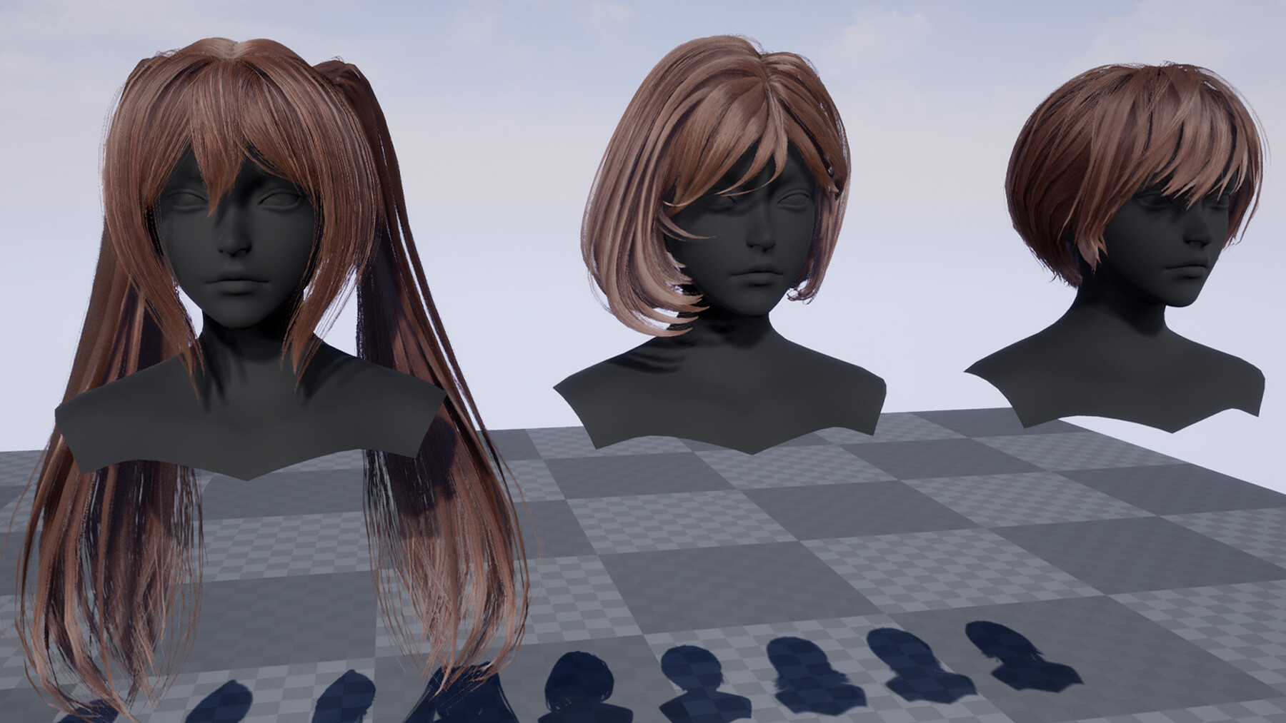 ArtStation - Female Hair Collection 02 - Game Ready | Game Assets
