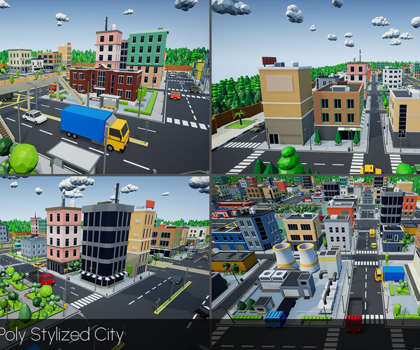 ArtStation - City Asset Pack for Unity Game Engine (Toon, Stylized ...
