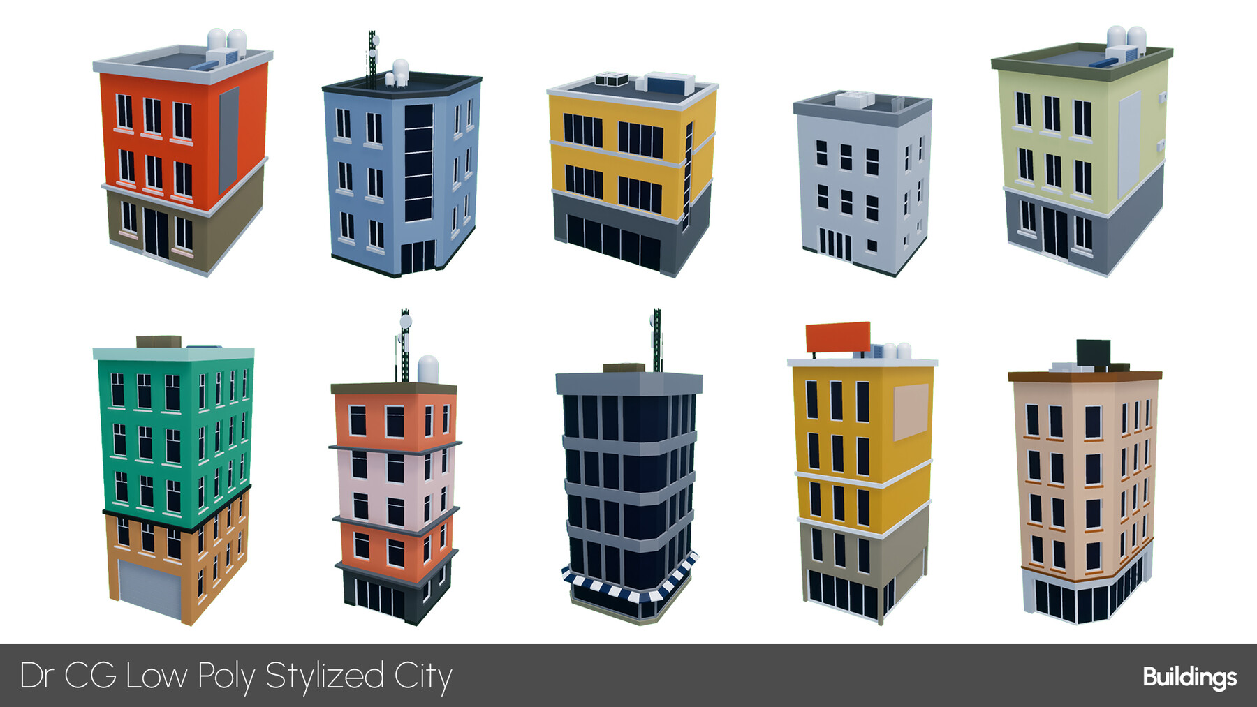 ArtStation - City Asset Pack for Unity Game Engine (Toon, Stylized ...