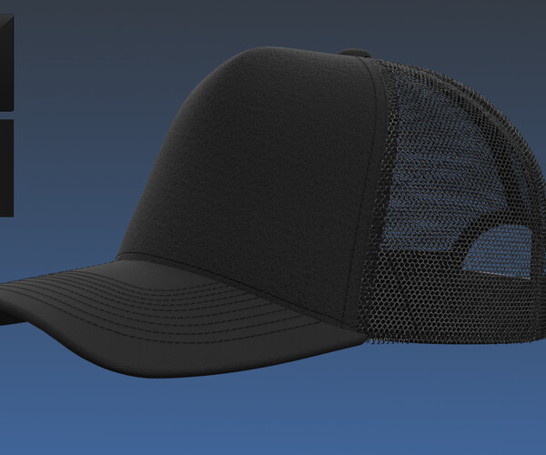 ArtStation - Baseball Cap Trucker (MD/ Clo3d zprj project + fbx +obj ...