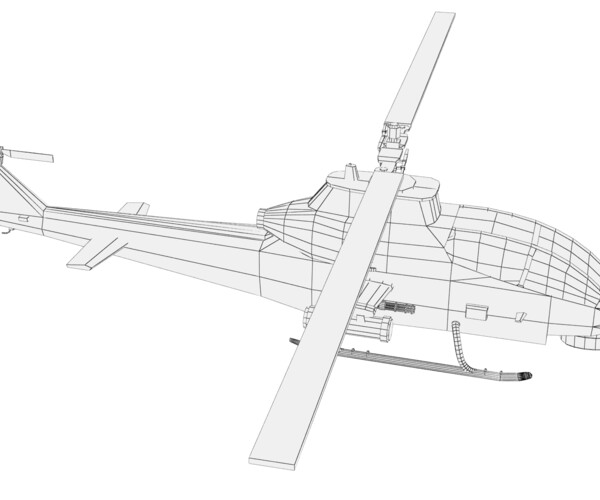 ArtStation - Helicopter Base Mesh Free Free low-poly 3D model | Game Assets