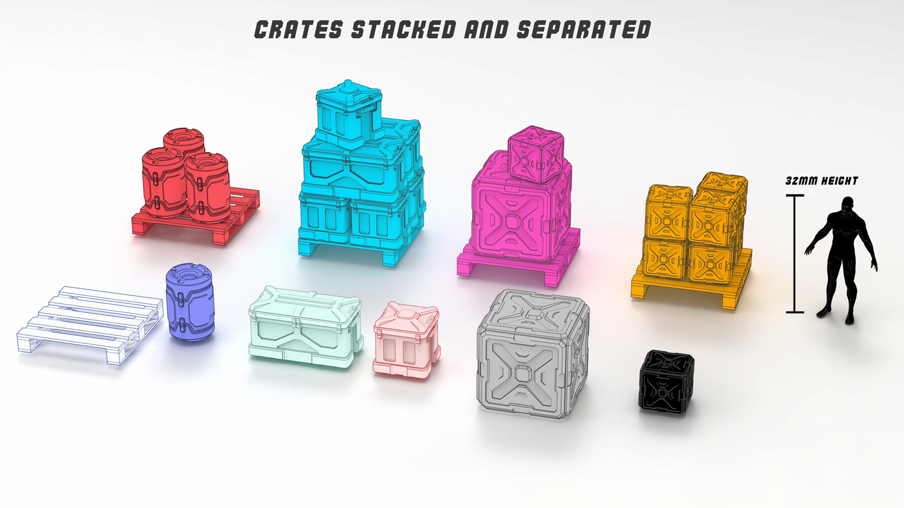 ArtStation - Repair Bay set props 3D Printable 32mm base | Resources