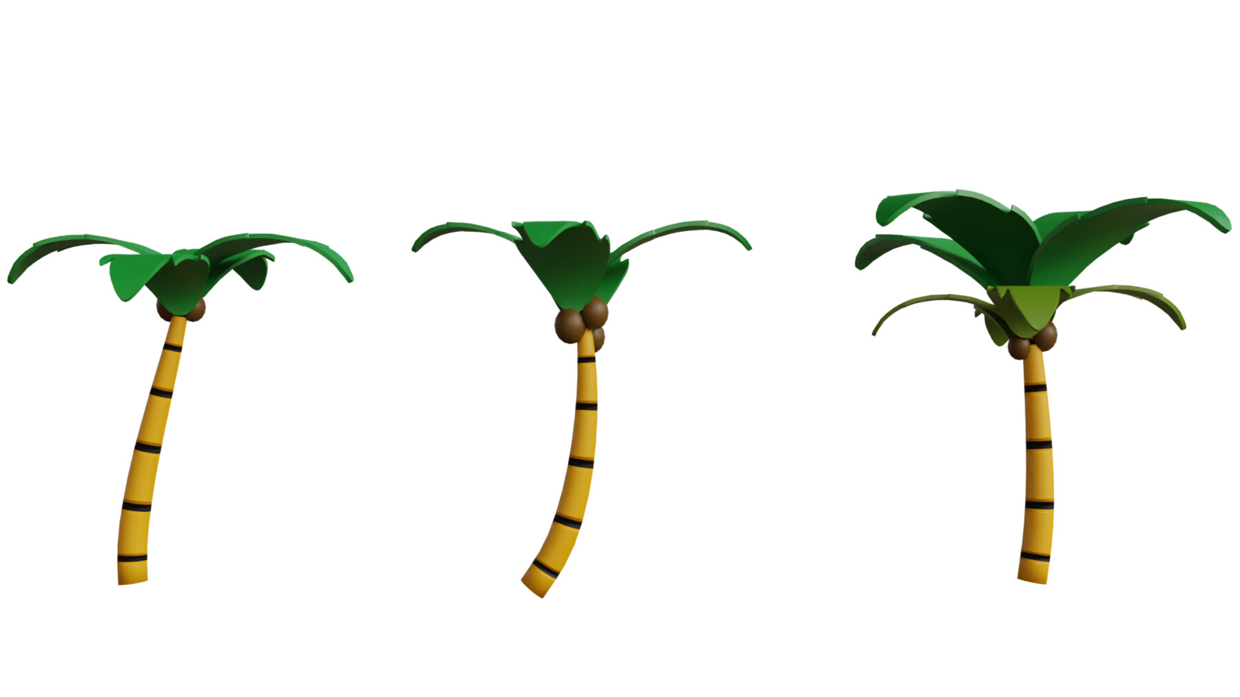 ArtStation - Stylized Coconut Tree Collection | Game Assets
