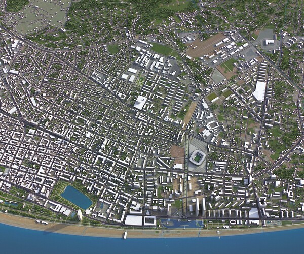 ArtStation - Batumi - 3D city model | Resources