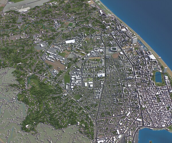ArtStation - Batumi - 3D city model | Resources