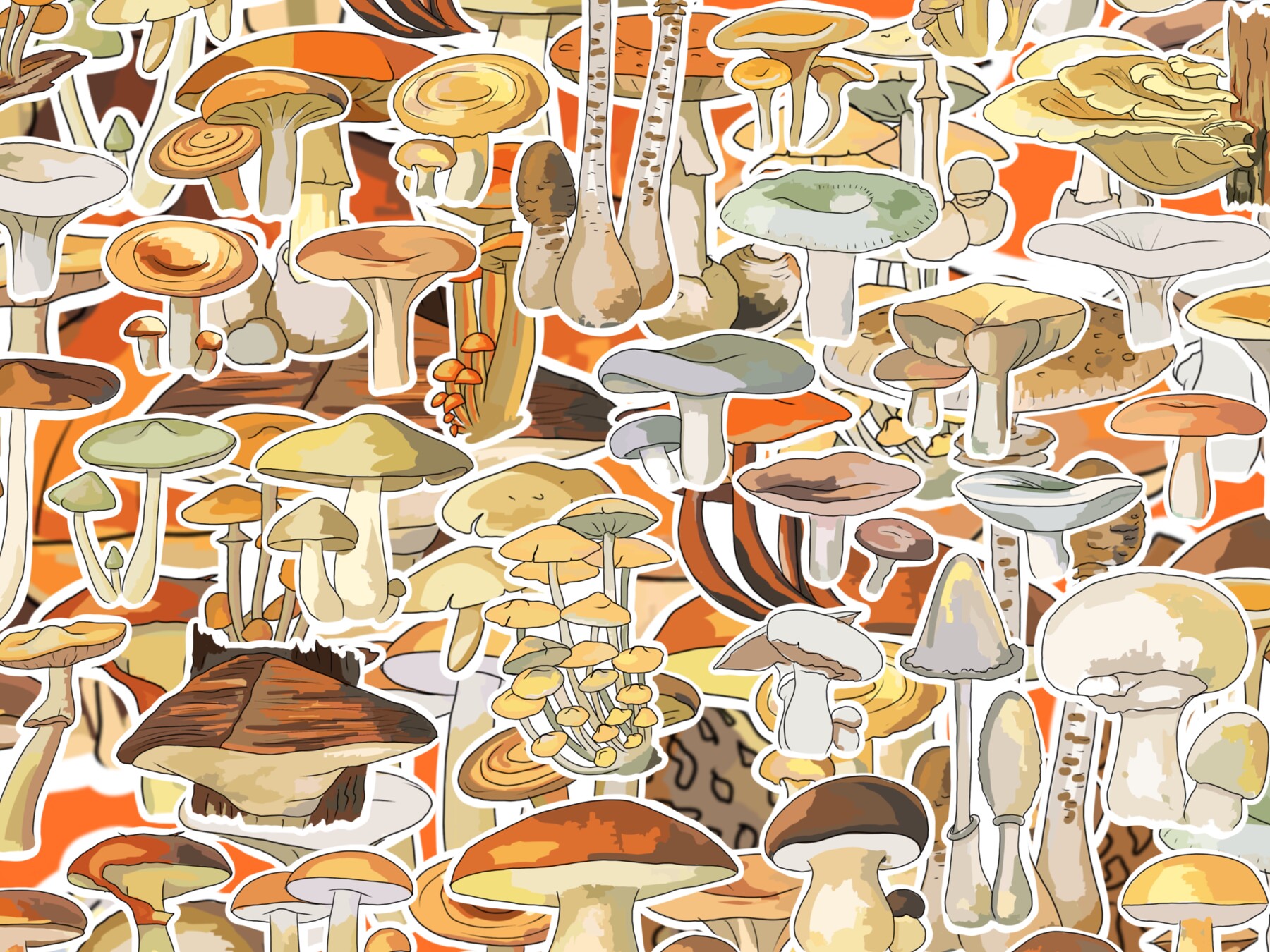 ArtStation - Painted Mushrooms 63 psc | Artworks