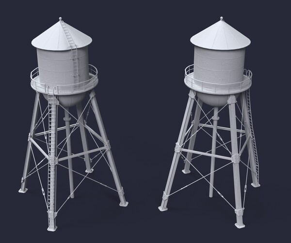 ArtStation - Water Tower | Game Assets