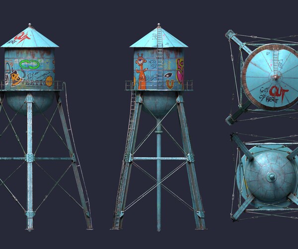 ArtStation - Water Tower | Game Assets