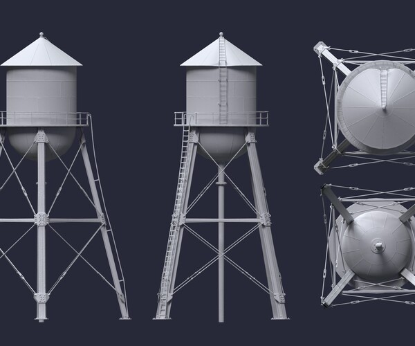 ArtStation - Water Tower | Game Assets