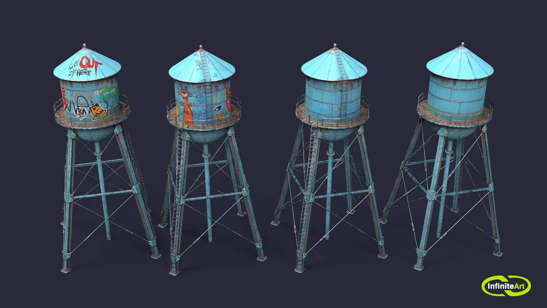 ArtStation - Water Tower | Game Assets