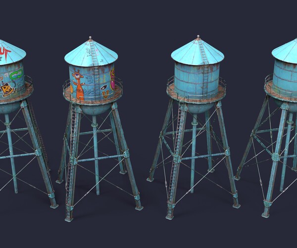ArtStation - Water Tower | Game Assets