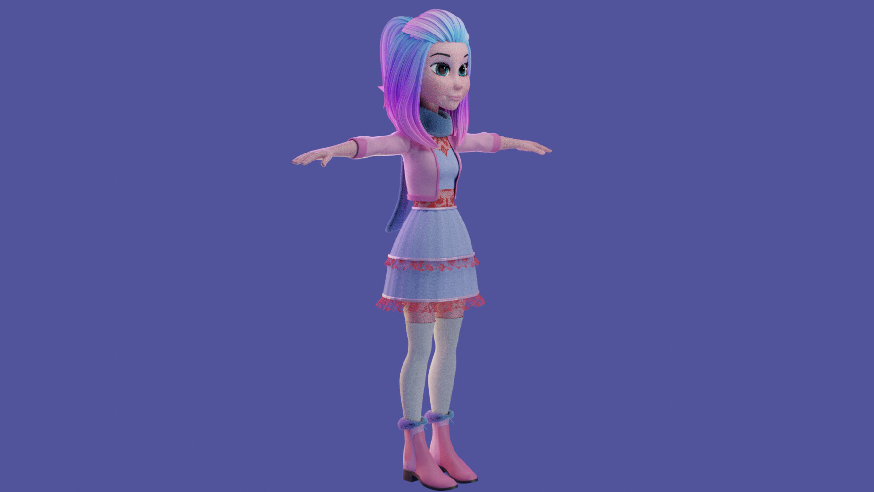 ArtStation - Cartoon Girl- READY TO RIG | Game Assets