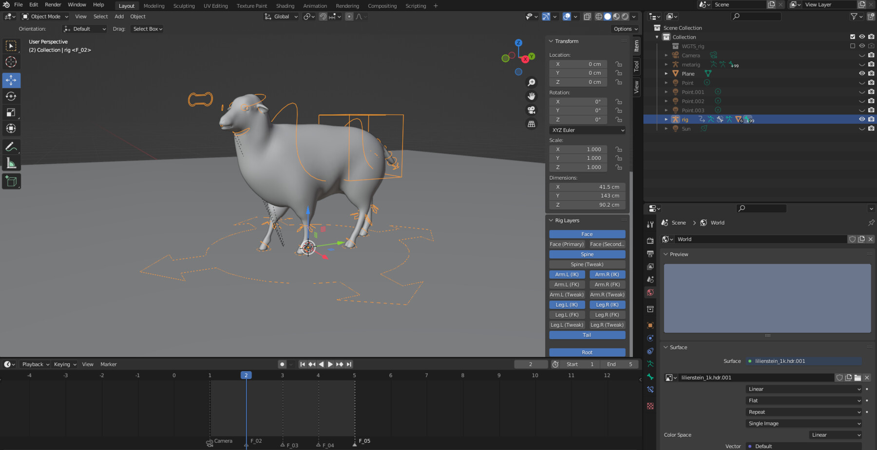 ArtStation - Fur Black Sheep Rigged in Blender | Game Assets