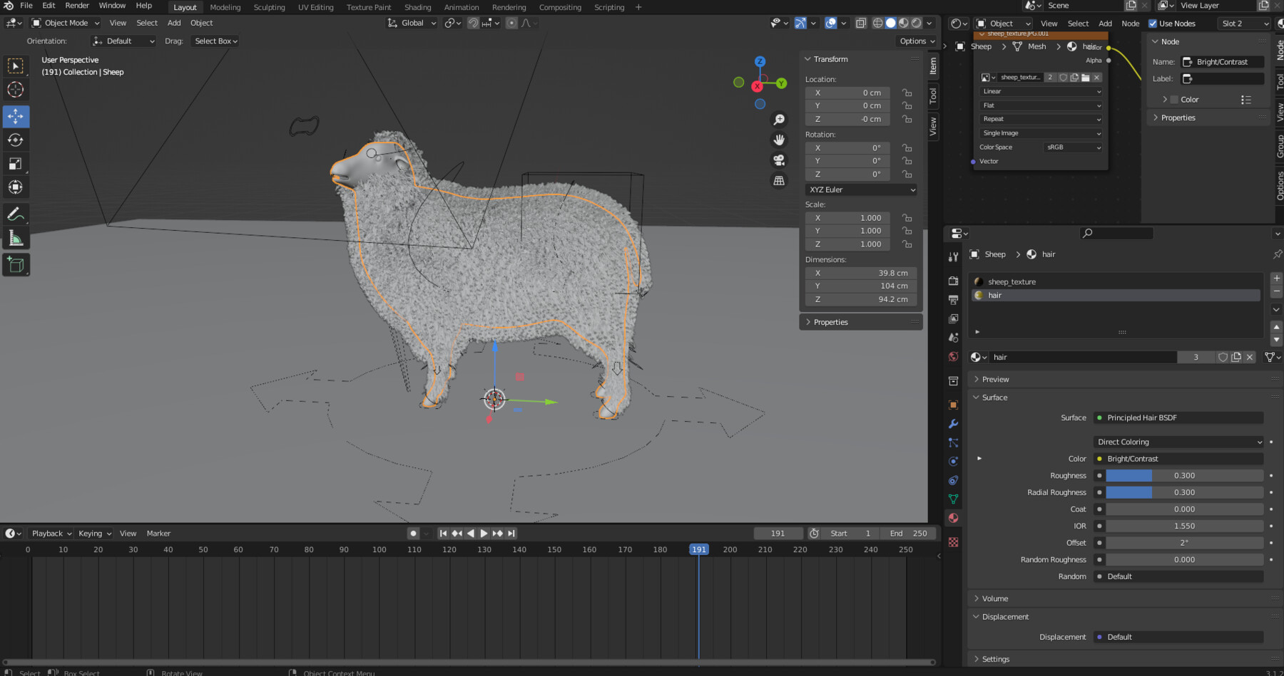ArtStation - Fur Sheep Rigged in Blender | Game Assets