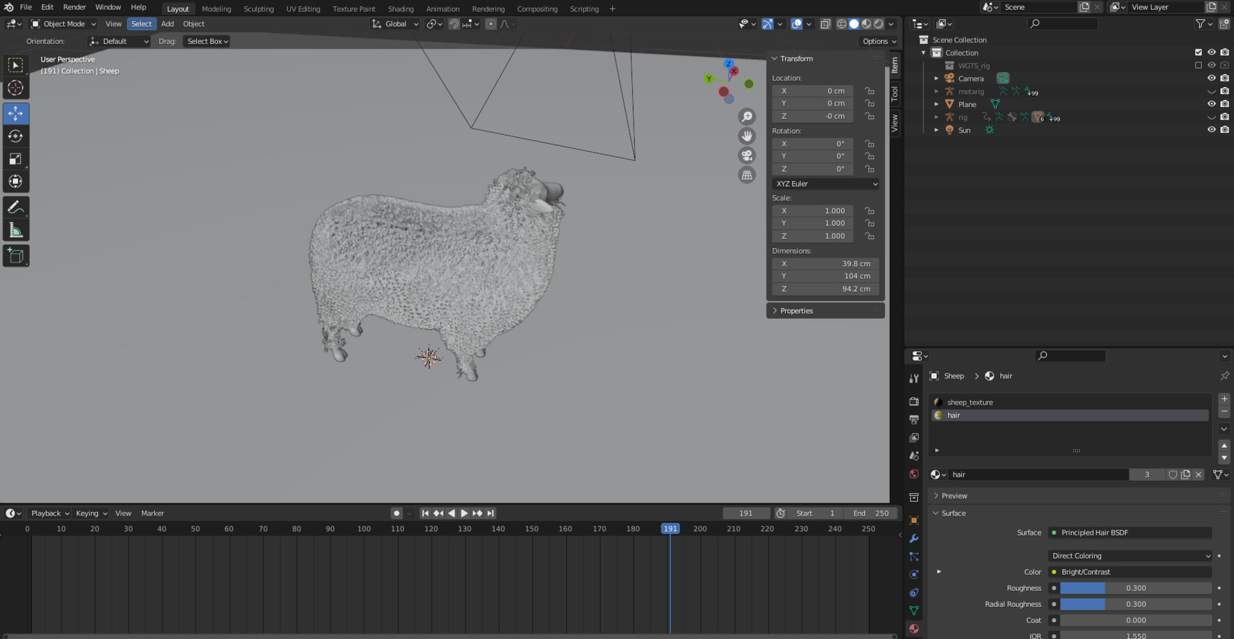 ArtStation - Fur Sheep Rigged in Blender | Game Assets