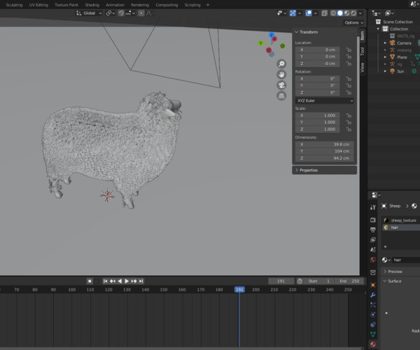 ArtStation - Fur Sheep Rigged in Blender | Game Assets