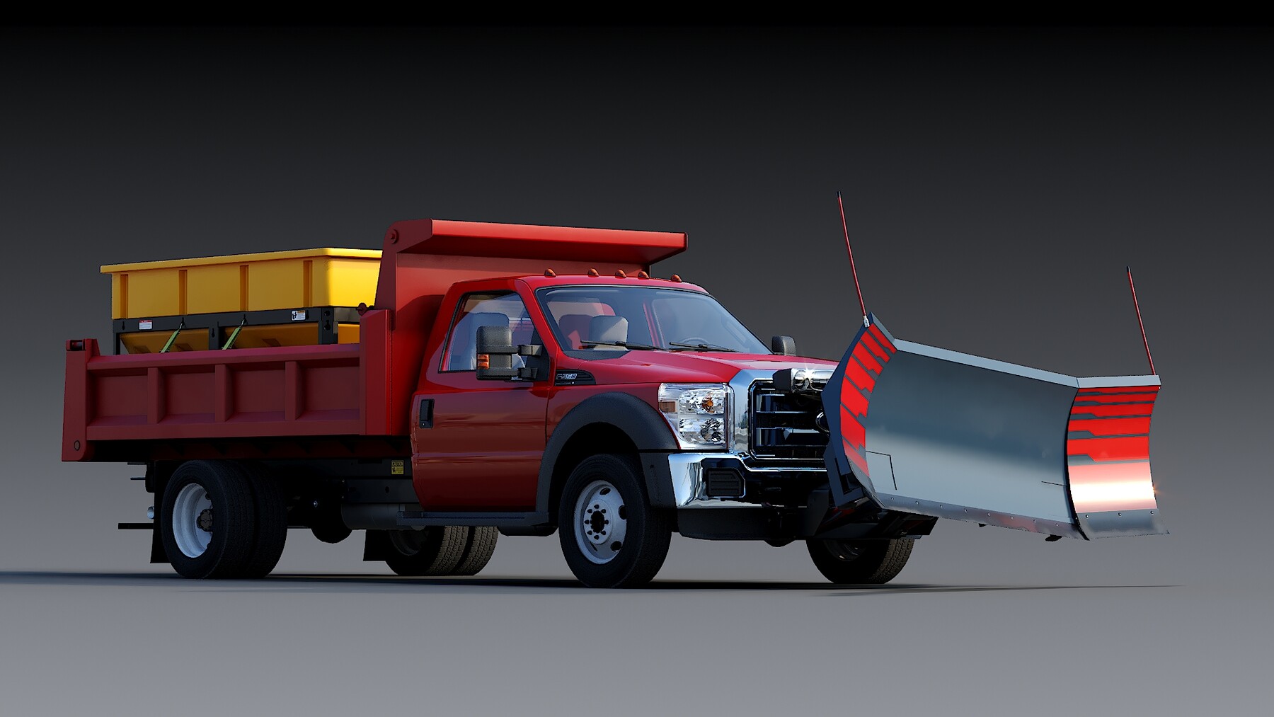 ArtStation - Dump truck with Snowplow | Game Assets