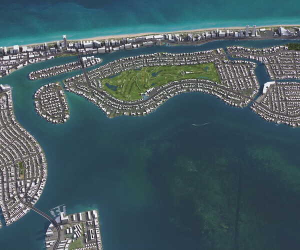 ArtStation - Miami Beach - 3D city model | Resources