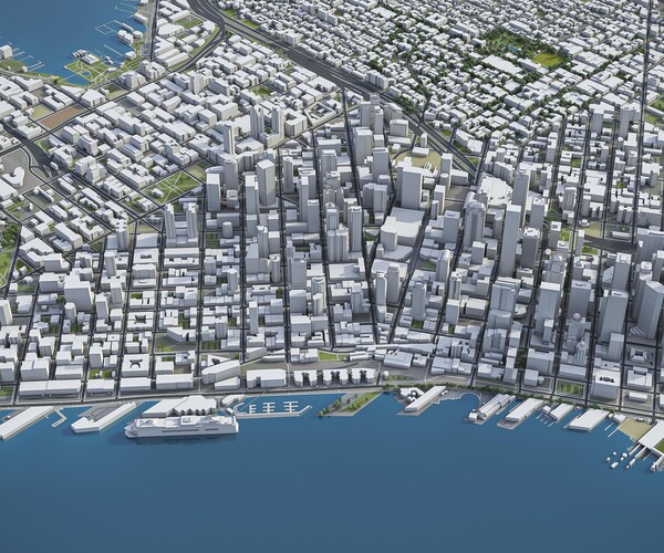 ArtStation - Seattle - 3D city model | Resources