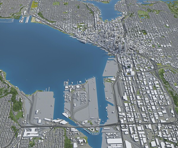 ArtStation - Seattle - 3D city model | Resources