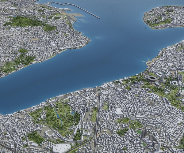 ArtStation - Istanbul - 3D city model | Resources