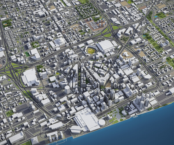 ArtStation - Detroit - 3D city model | Resources