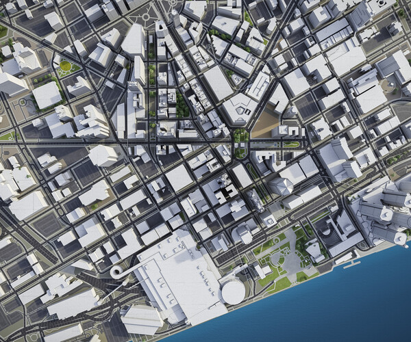 ArtStation - Detroit - 3D city model | Resources
