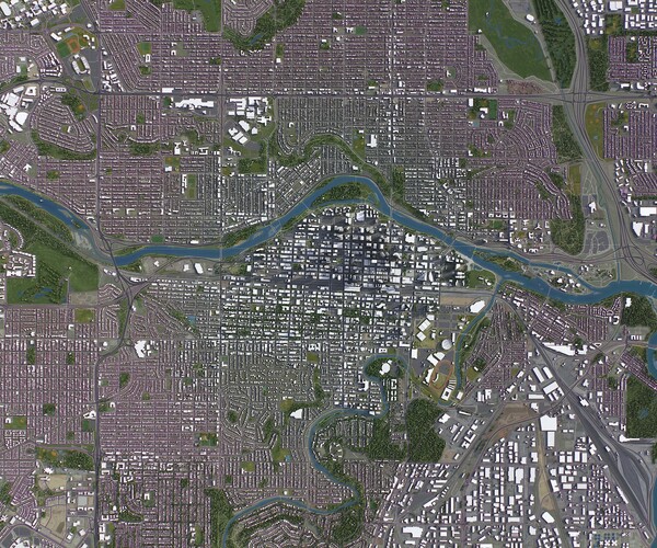 ArtStation - Calgary - 3D city model | Resources