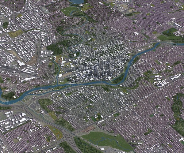 ArtStation - Calgary - 3D city model | Resources