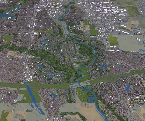 ArtStation - Calgary - 3D city model | Resources