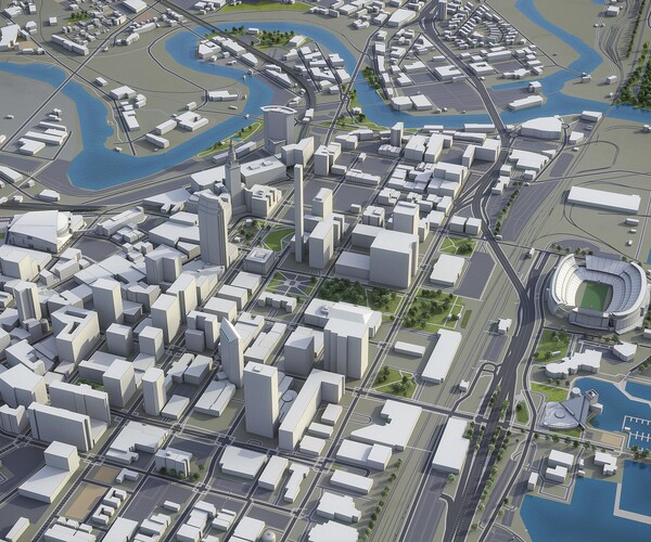 ArtStation - Cleveland - 3D city model | Resources