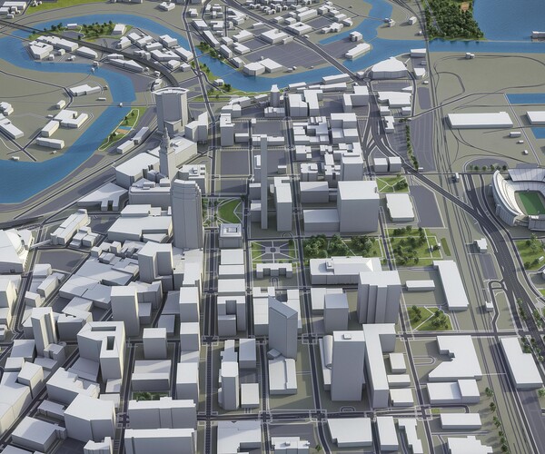 ArtStation - Cleveland - 3D city model | Resources