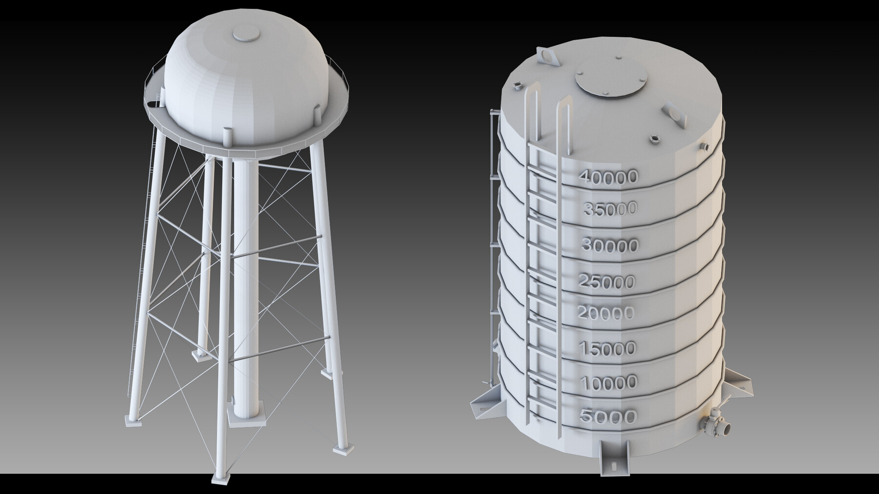 ArtStation - 33- Water Storage Tanks- High detail 3d models | Resources