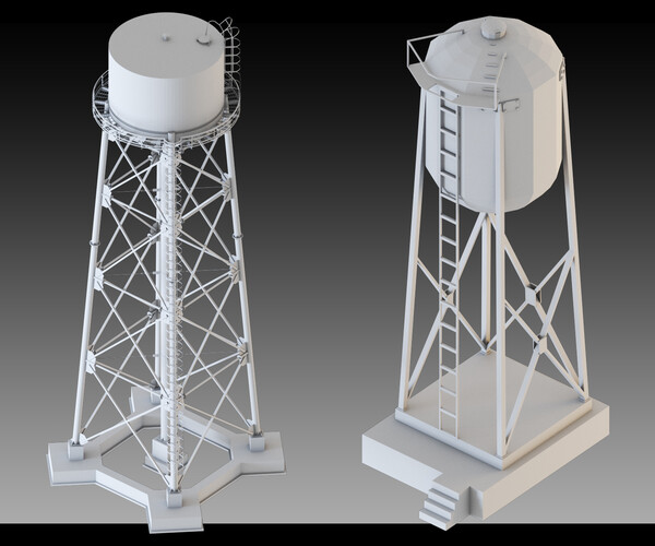 ArtStation - 33- Water Storage Tanks- High detail 3d models | Resources