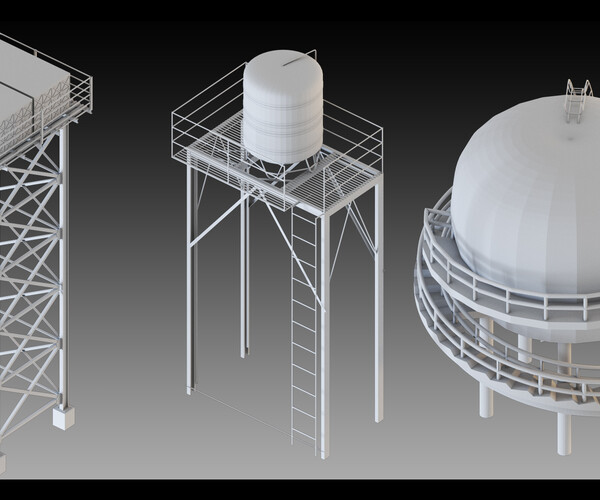 ArtStation - 33- Water Storage Tanks- High detail 3d models | Resources