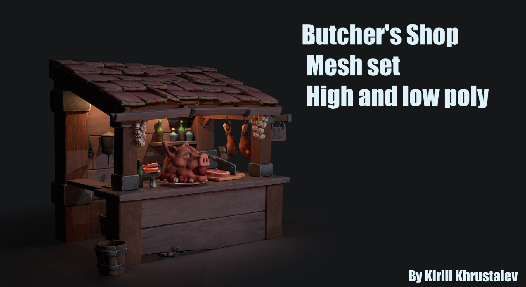 ArtStation - Mesh set for Butcher's Shop | Game Assets
